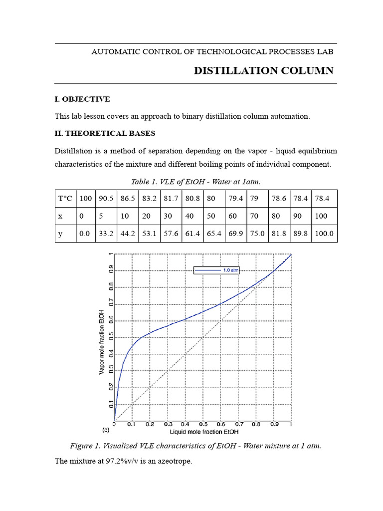 Distillation Column | PDF | Distillation | Chemistry