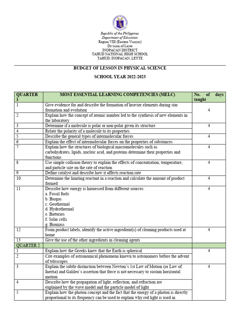 Bol Physical Science | PDF | Light | General Relativity