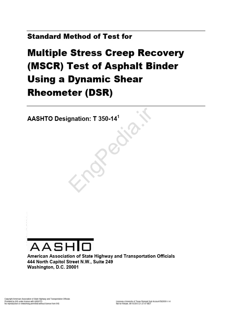 Engpedia - Ir: Multiple Stress Creep Recovery (MSCR) Test of Asphalt ...