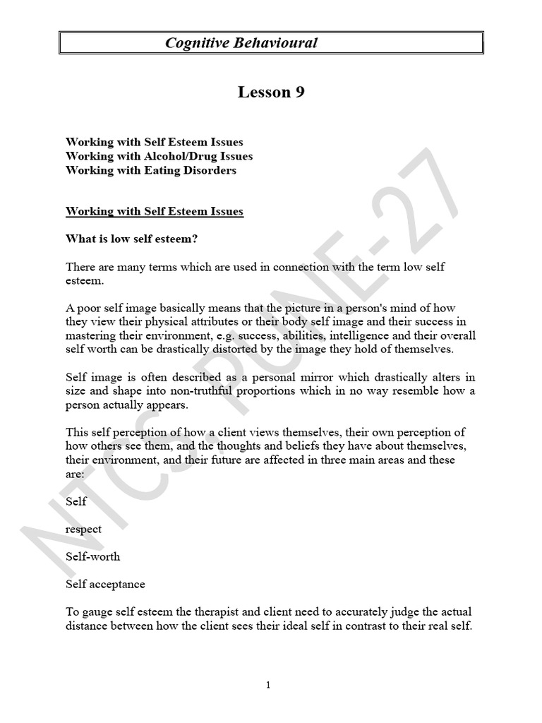 Lesson - 09 CBT | PDF | Anorexia Nervosa | Eating Disorder