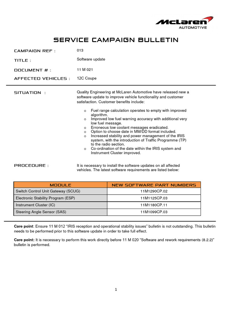 MC-10181336-0001 Mclaren 12C Reprograming | PDF | Battery Charger ...