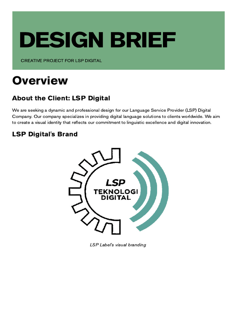 design brief lsp digital | PDF | Brand | Human Communication design brief lsp digital | PDF | Brand | Human Communication