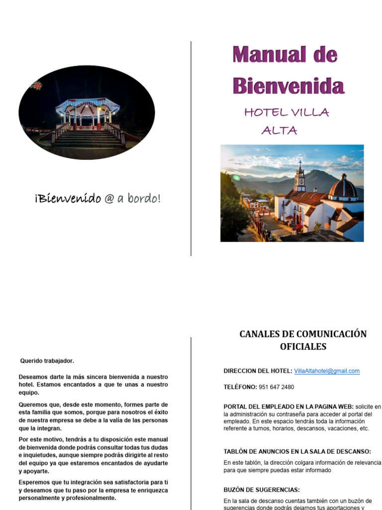 Manual de Bienvenida | PDF | Hotel | Business
