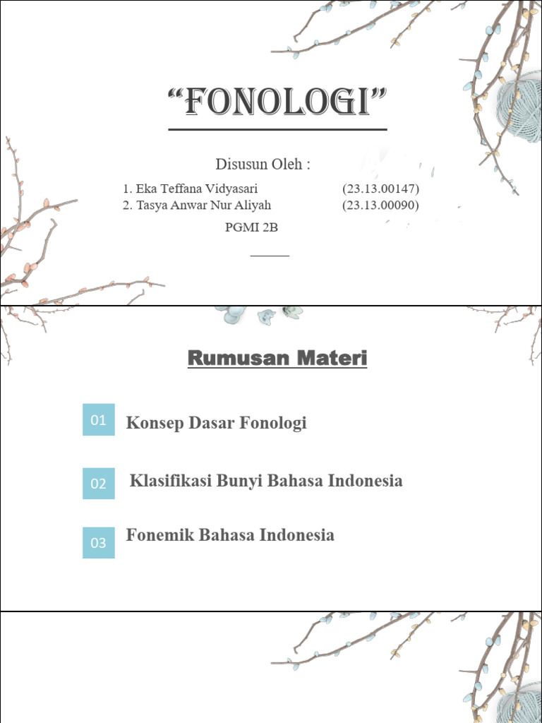 Fonologi | PDF | Seni & Disiplin Bahasa | Kajian Bahasa Asing