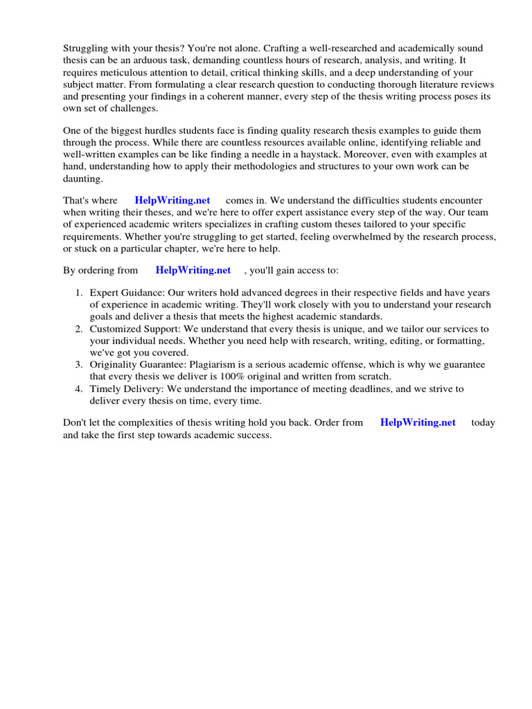 Research Thesis Examples PDF | PDF | Thesis | Methodology