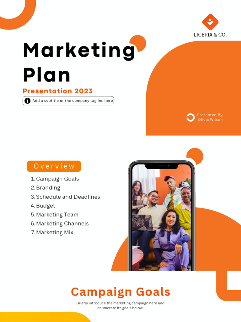 Orange and White Modern Creative Marketing Plan Presentation | PDF | Business Process | Economies
