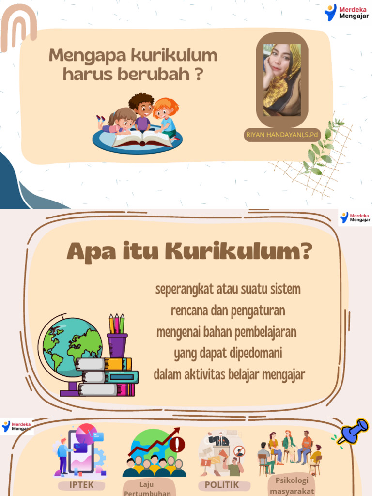 Coklat Dan Putih Biru Kreatif Estetik Slide Presentasi | PDF | Seni