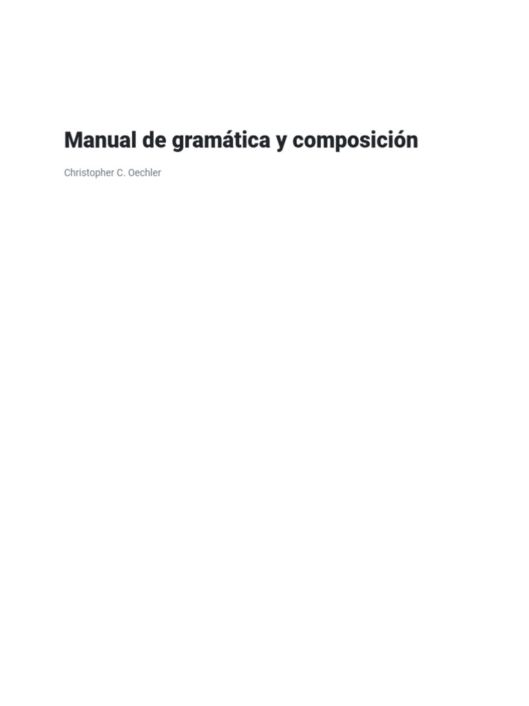 Gramática y Composición en Español | PDF | Licencia Creative Commons ...
