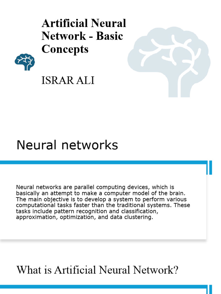 Artificial Neural Network - Basic Concepts | PDF | Artificial Neural Network | Nervous System