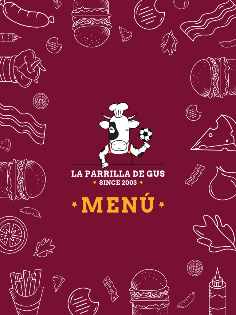 Menú de La Parrilla de Gus | PDF | Alimentos | Alergia a la comida