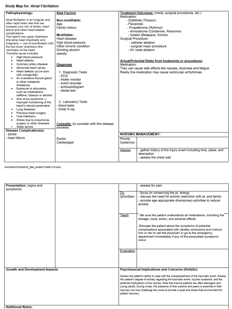 Atrial Fibrillation (A-Fib) | PDF | Heart | Causes Of Death