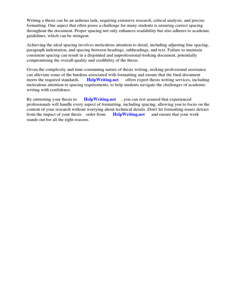 Thesis Spacing | PDF | Thesis | Paragraph