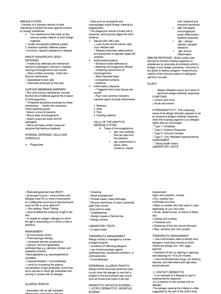 pedia compilation | PDF | Innate Immune System | Allergy