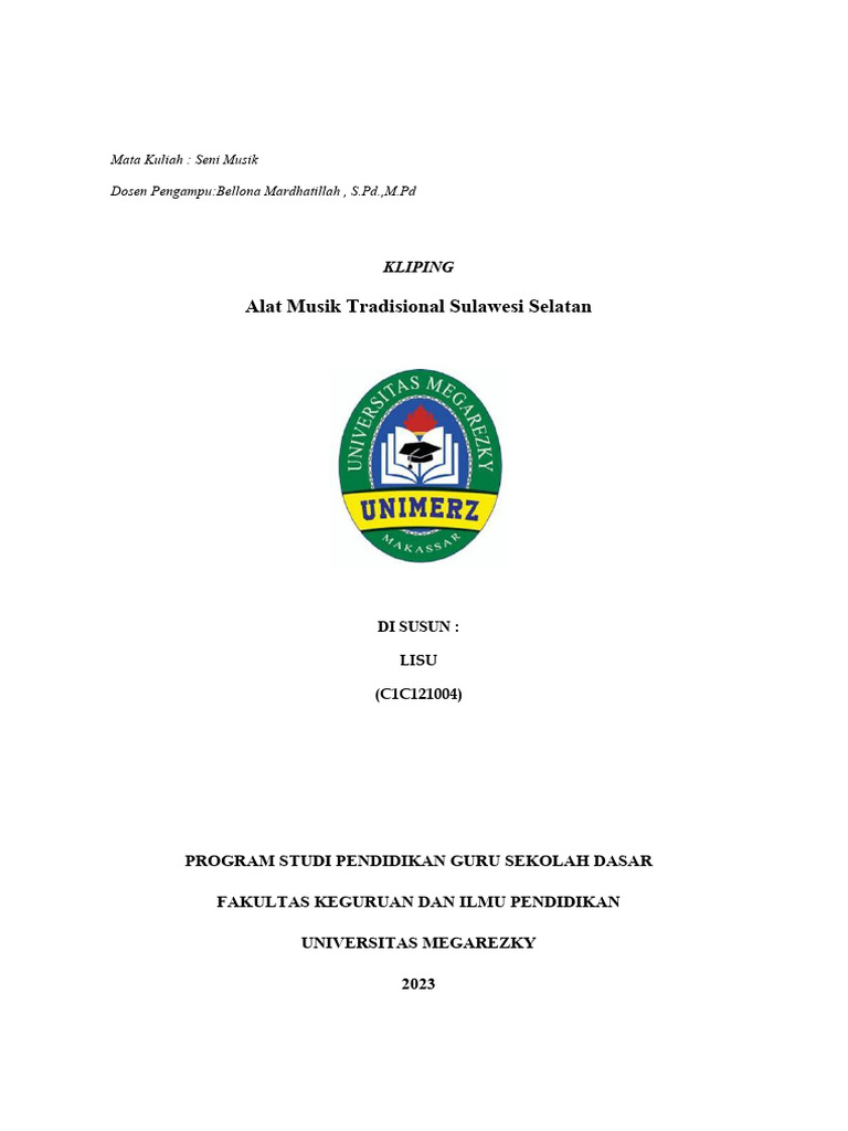 Kliping Seni Musik Lisu | PDF