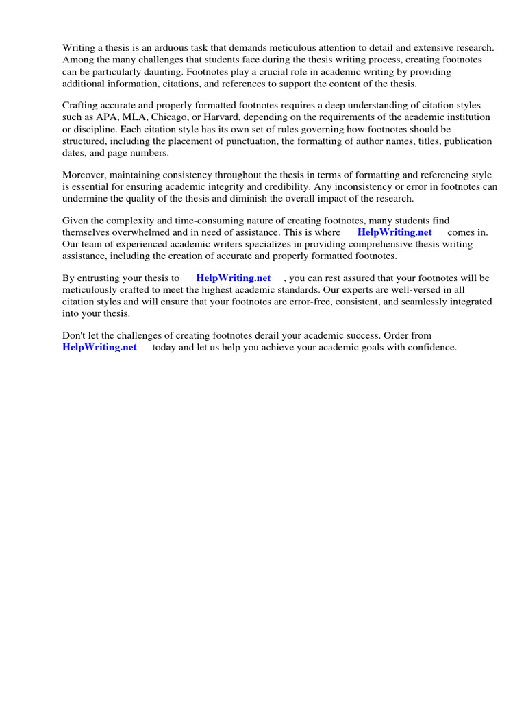 How To Make Footnotes in Thesis | PDF | Citation | Note (Typography)