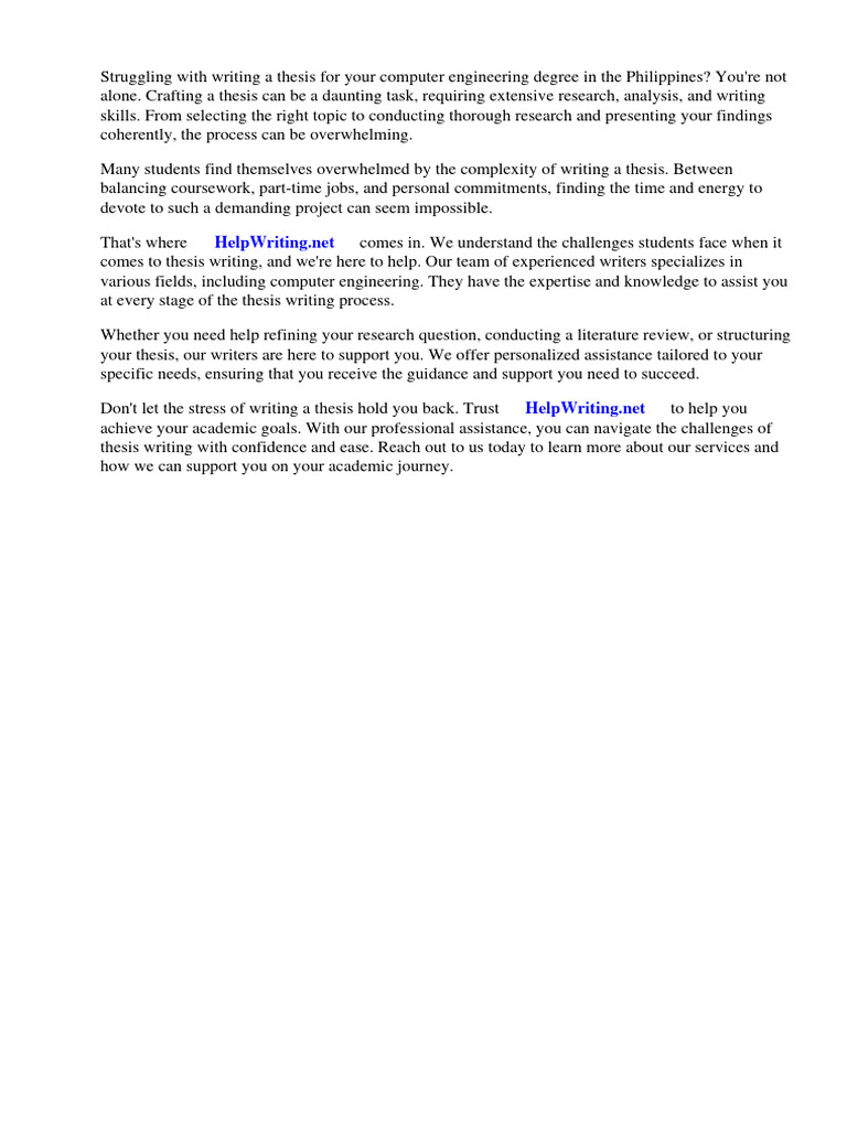 Thesis Title For Computer Engineering in The Philippines | PDF | Thesis | Engineering
