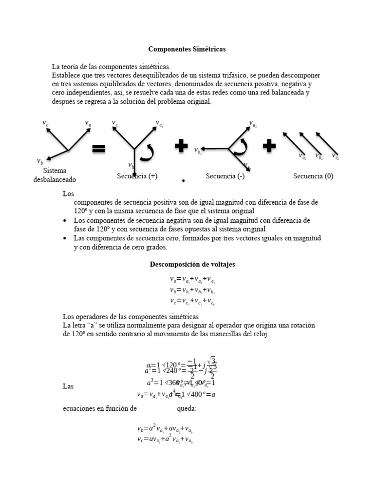 Componentes Simétricas | PDF | Vector Euclidiano | Física