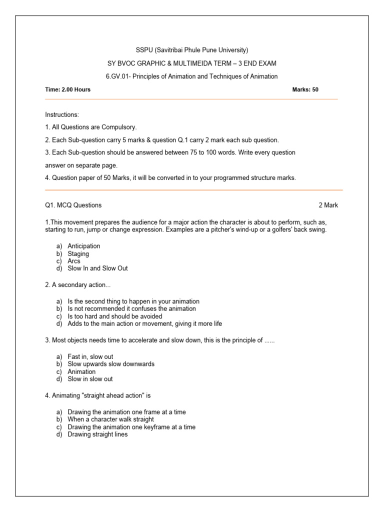 Principles of Animation and Techniques of Animation | PDF | Animation