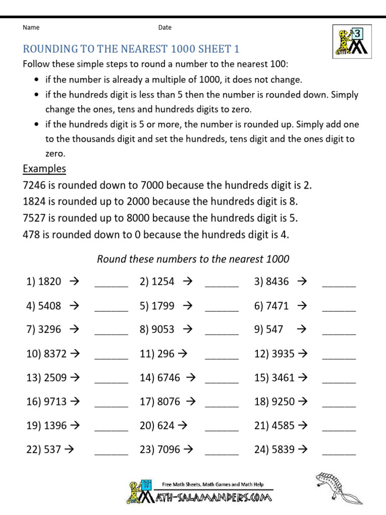 Rounding Nearest 1000 1 | PDF