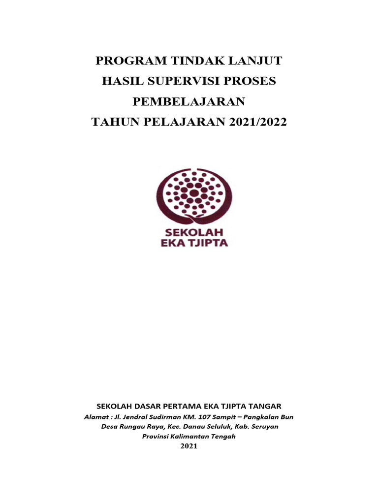 Program Tindak Lanjut Supervisi Akademik | PDF
