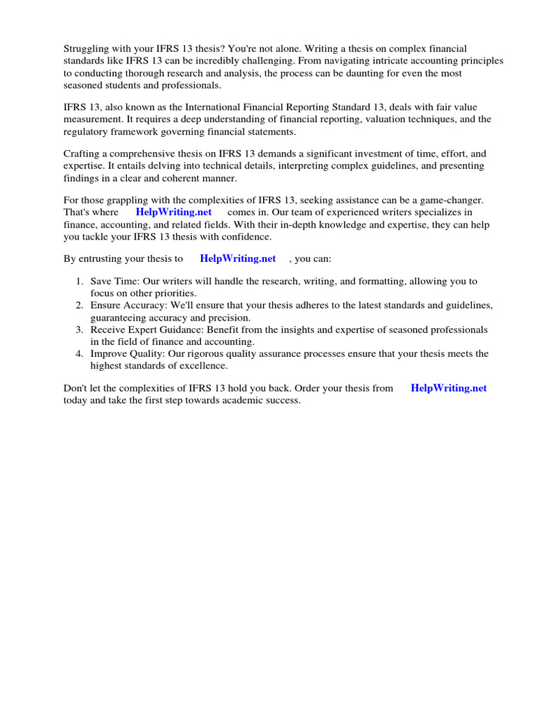 Ifrs 13 Thesis | PDF | Fair Value | Deferred Tax