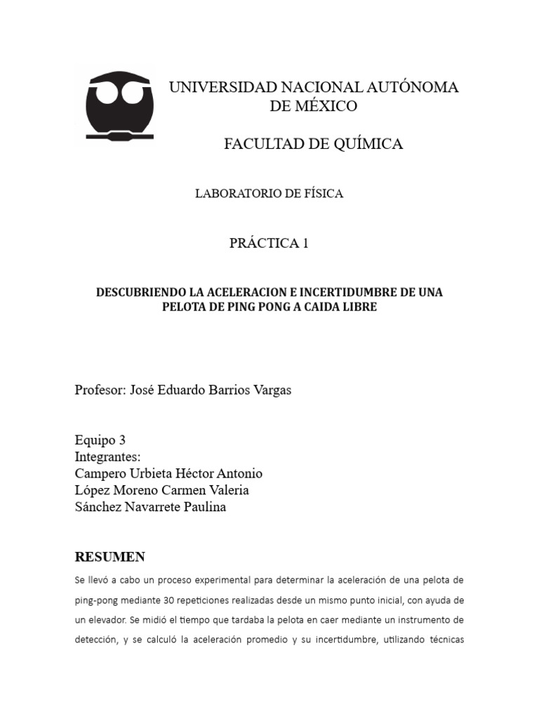 PRACTICA 1 LAB FISICA | PDF | Medición | Incertidumbre PRACTICA 1 LAB FISICA | PDF | Medición | Incertidumbre