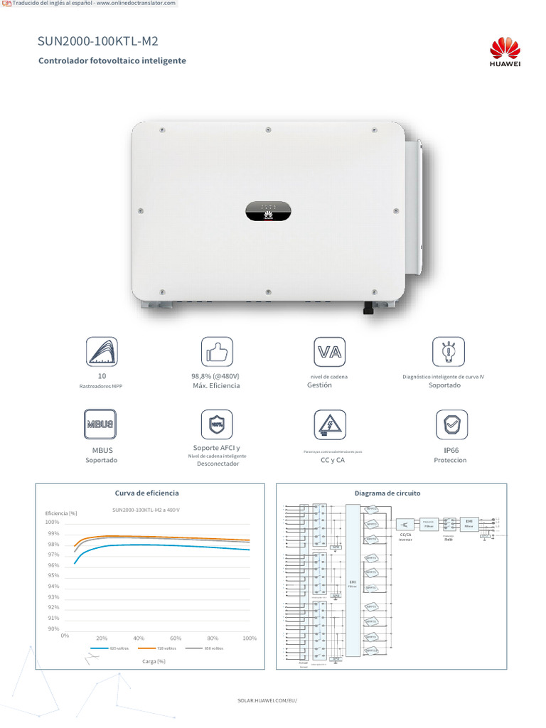 Ficha Tecnica Inversor Solar Huawei | Descargar gratis PDF | Ingenieria ...