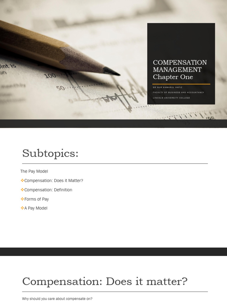 COMPENSATION MANAGEMENT Chapter 1 | PDF | Employment | Employee Retention