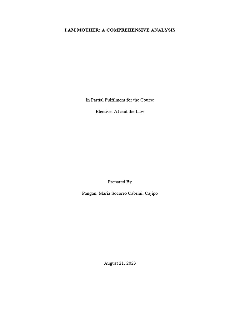 Module 1 Artificial Intelligence In Cinema A Legal Exploration Pdf Right To Privacy 