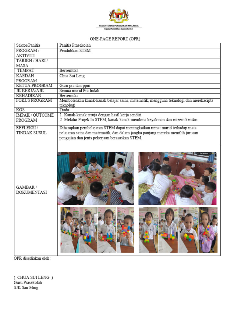 Opr in Stem Pra Indah | PDF