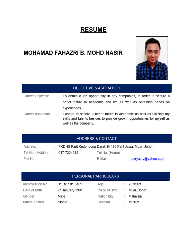 Sample Resume | PDF