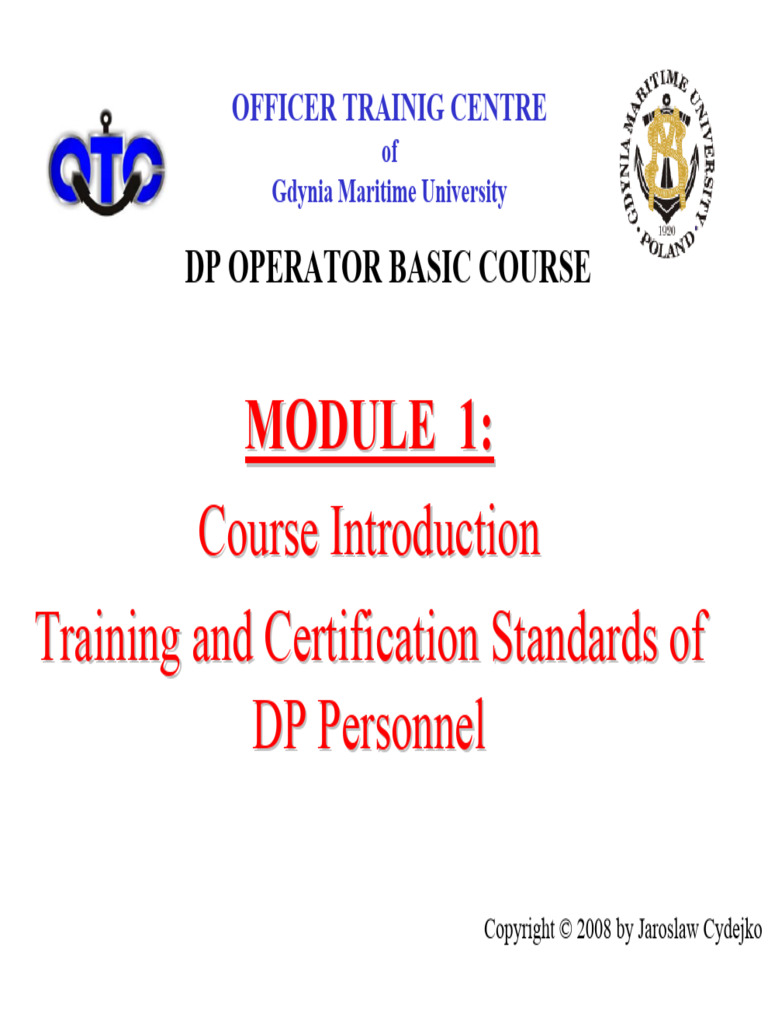 MODULE 1 - Training and Certification Standards of DP Personnel | PDF | Technology & Engineering