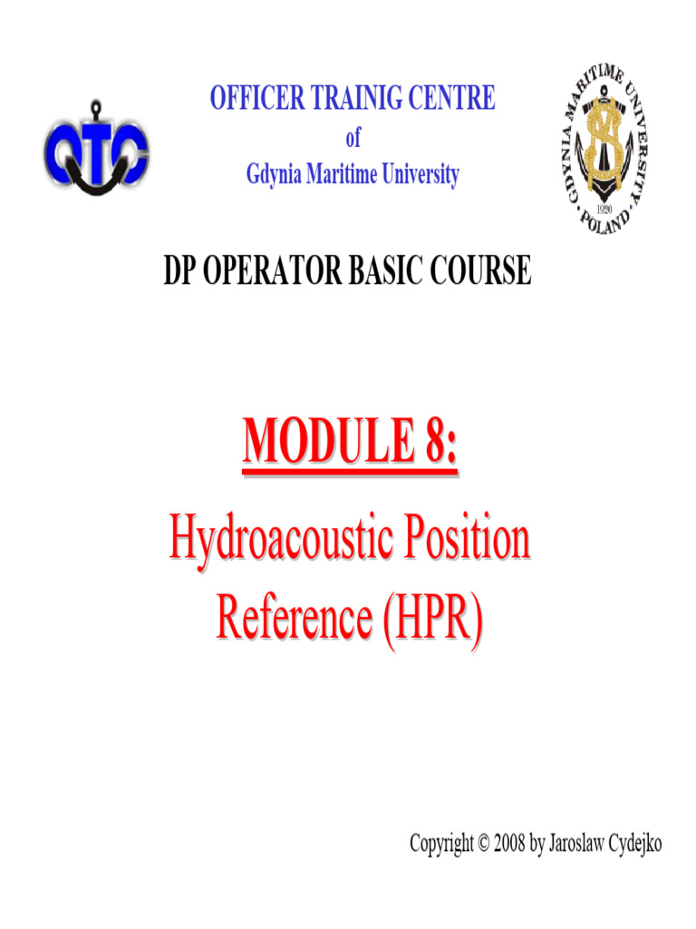 MODULE 8 - Hydroacoustic Position Reference (HPR) | PDF | Waves ...
