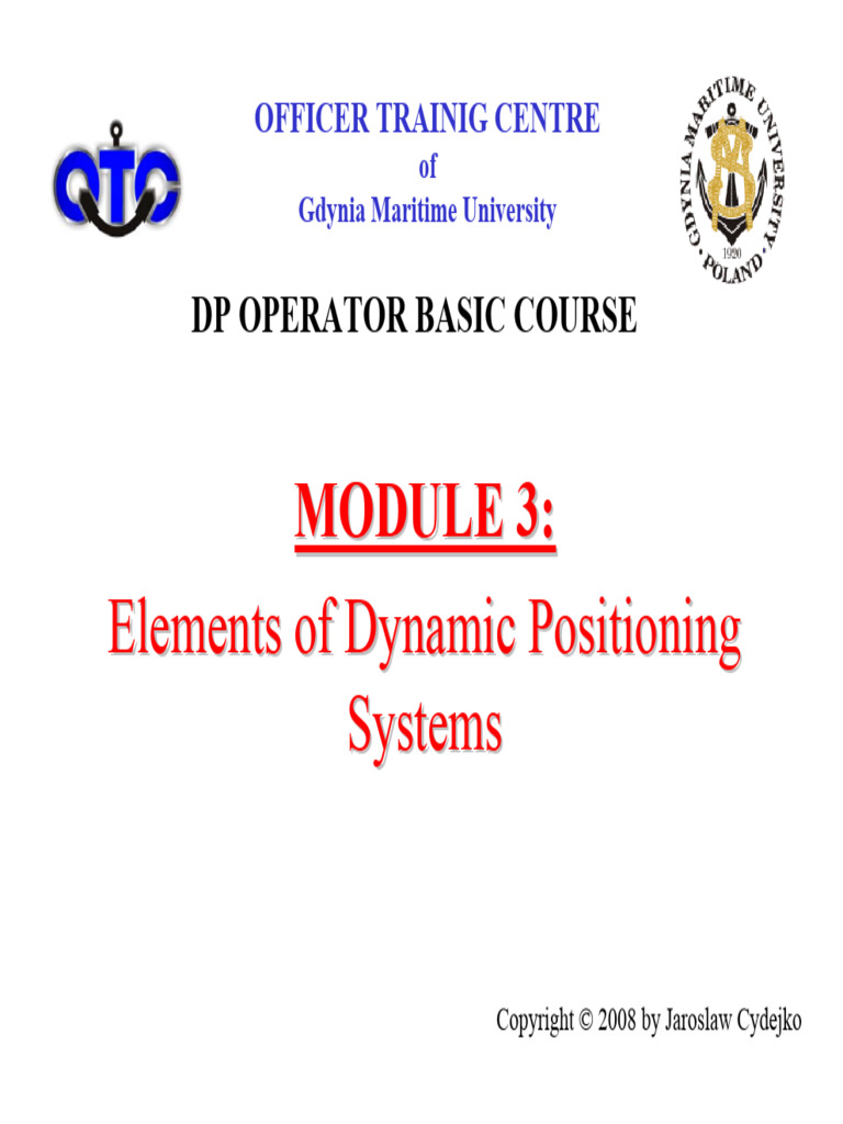 MODULE 3 - Elements of Dynamic Positioning Systems | PDF | Computer ...