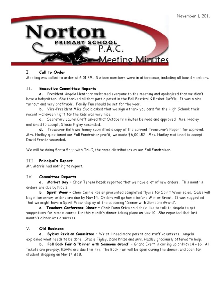 November Meeting Minutes | PDF | Santa Claus | Leisure