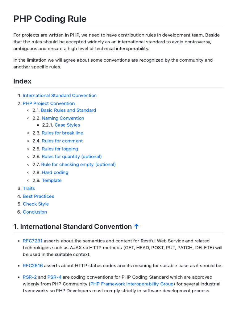PHP Coding Rule - Final | Download Free PDF | Class (Computer Programming) | Inheritance (Object ...