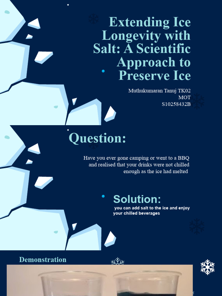 Extending Ice Longevity With Salt101 | PDF | Ice | Freezing