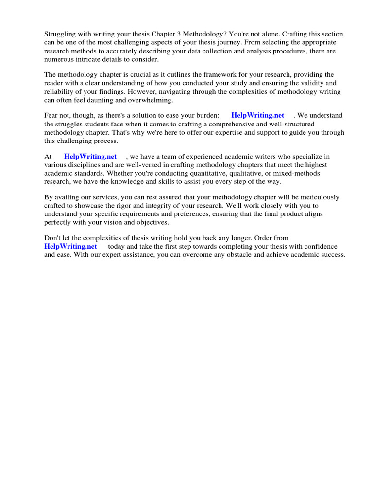 Thesis Chapter 3 Methodology Format | PDF | Methodology | Scientific Method