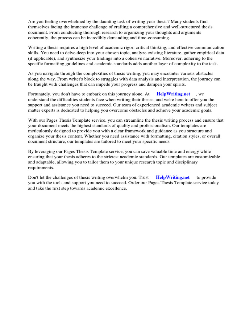 Pages Thesis Template | PDF | Thesis | Page Layout