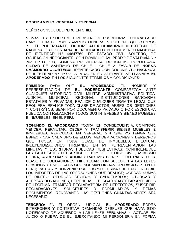 Poder Amplio, General y Especial | PDF | Dinero