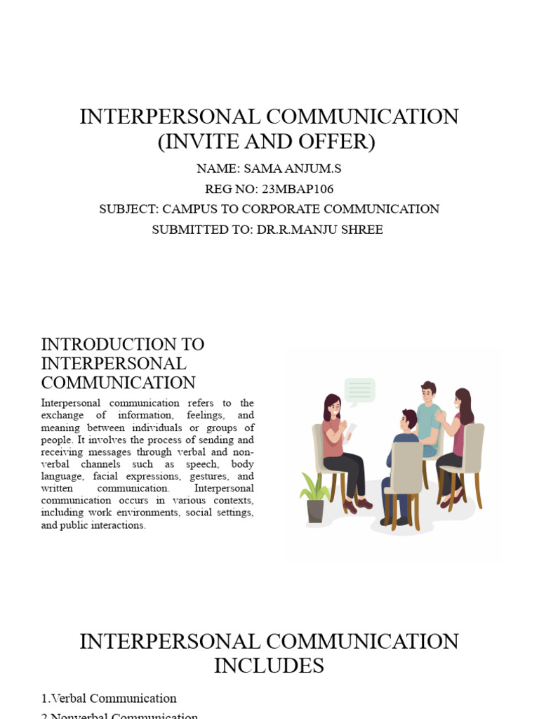 Interpersonal Communication (Invite and Offer) | PDF | Communication ...