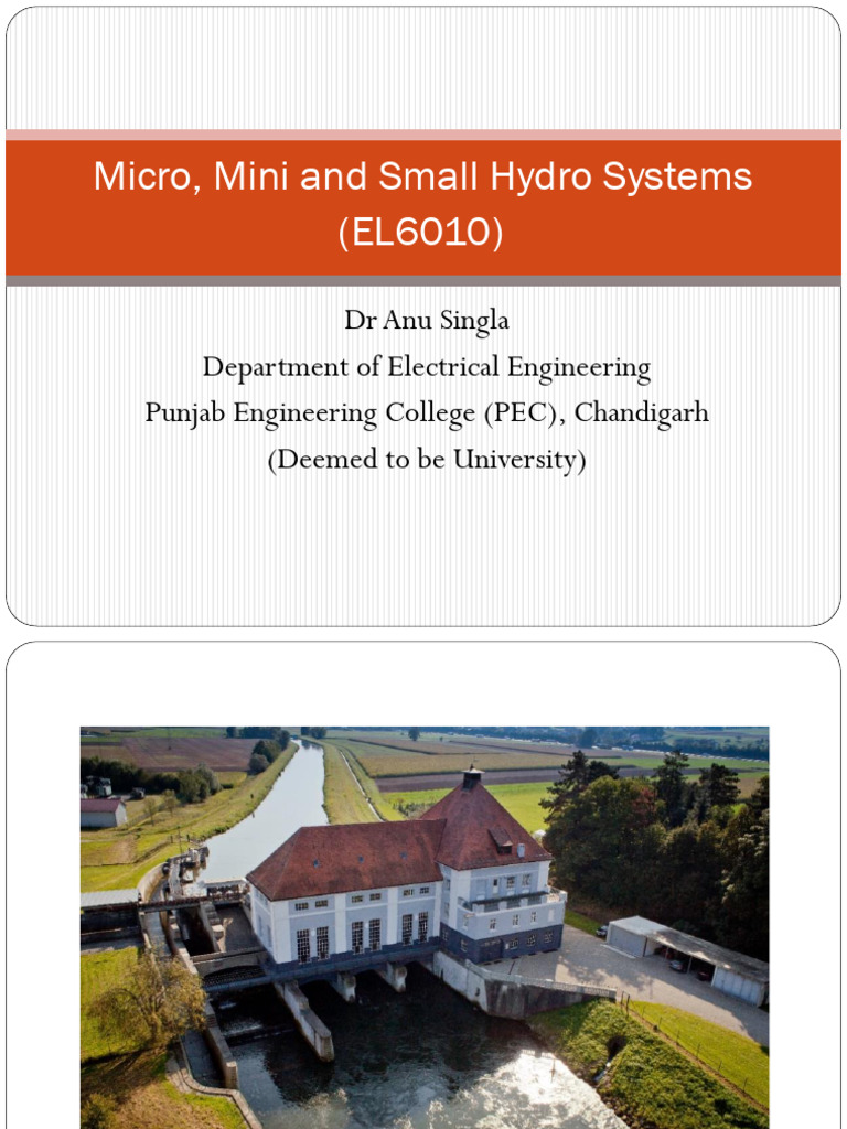 Small Mini Hydro Plants - EL6010 | PDF | Hydroelectricity | Renewable ...