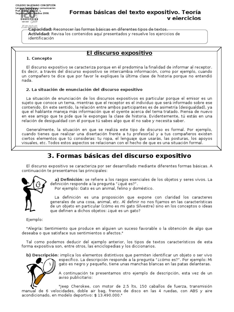Guia de Formas B Sicas Del Texto Expositivo | PDF