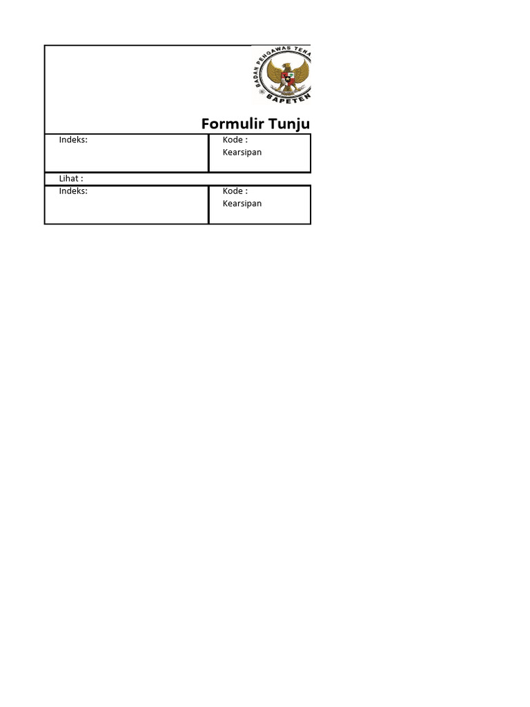 Formulir Tunjuk Silang Arsip | PDF