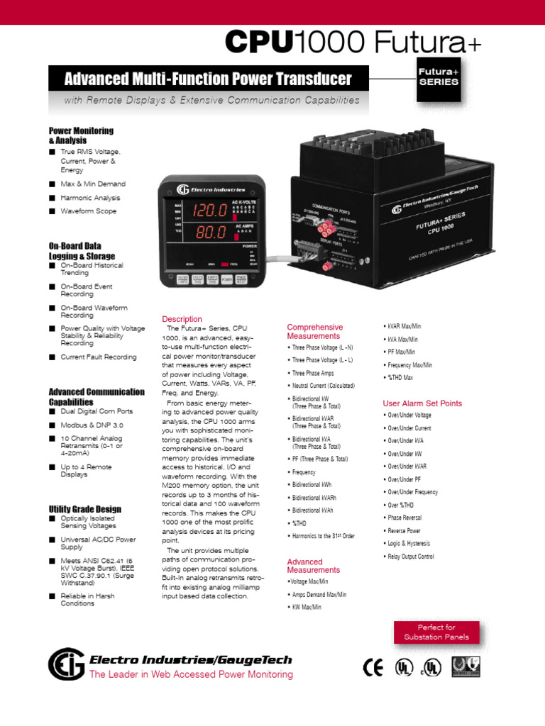 futura_brochure | PDF | Programmable Logic Controller | Root Mean Square