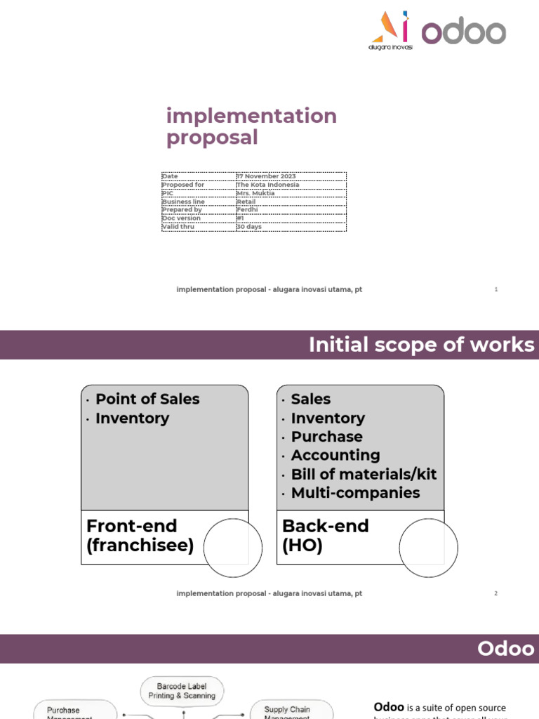 Proposal_Implementation_TehKota ODOO | PDF | Computer Cluster | Point ...