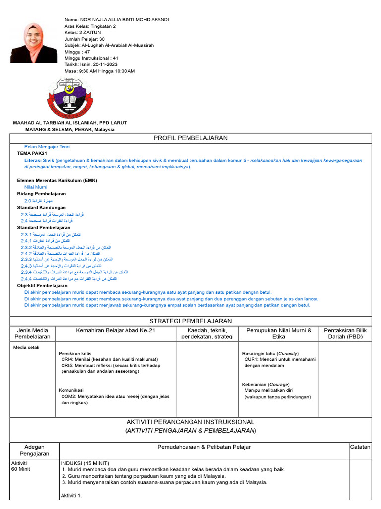 Contoh Cids Kbat 2023 | PDF