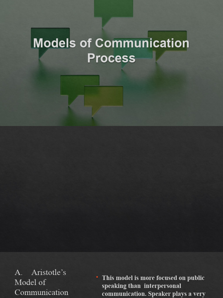 Models of Communication | PDF | Communication | Psychological Concepts