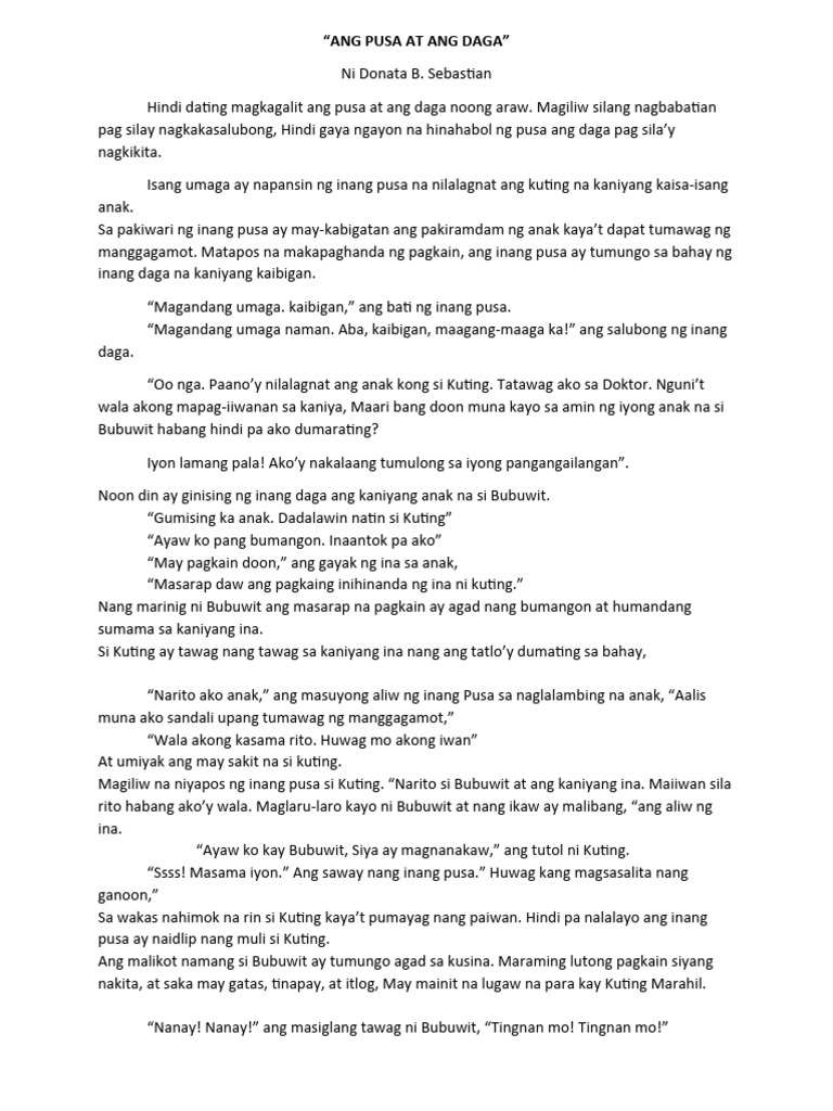 Ang Pusa at Ang Daga | PDF