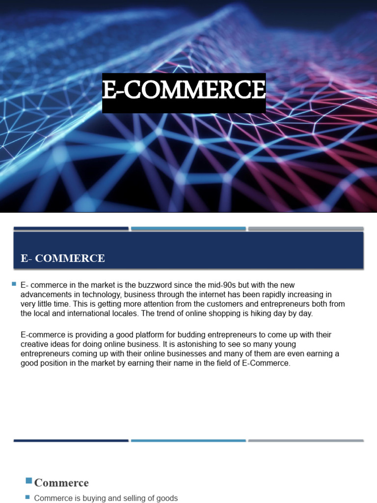 E-Commerce | PDF | E Commerce | Franchising